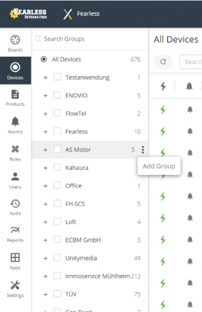 how to add groups easily with Axonize IoT platform