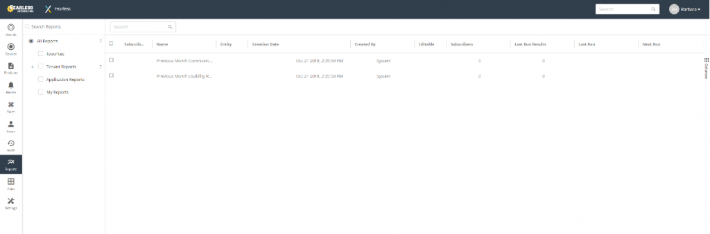 Users define reports that present data collected by Axonize