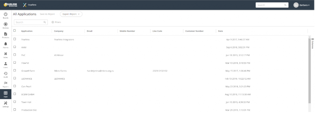 An Application is a project managed on the Axonize platform